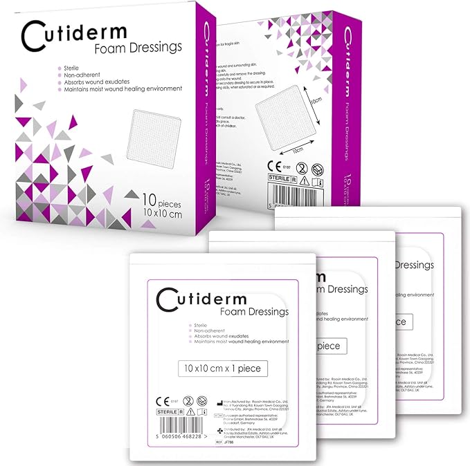 Cutiderm Foam Non-Adhesive Sterile Wound Dressing 10cm x 10cm - Pack of ...