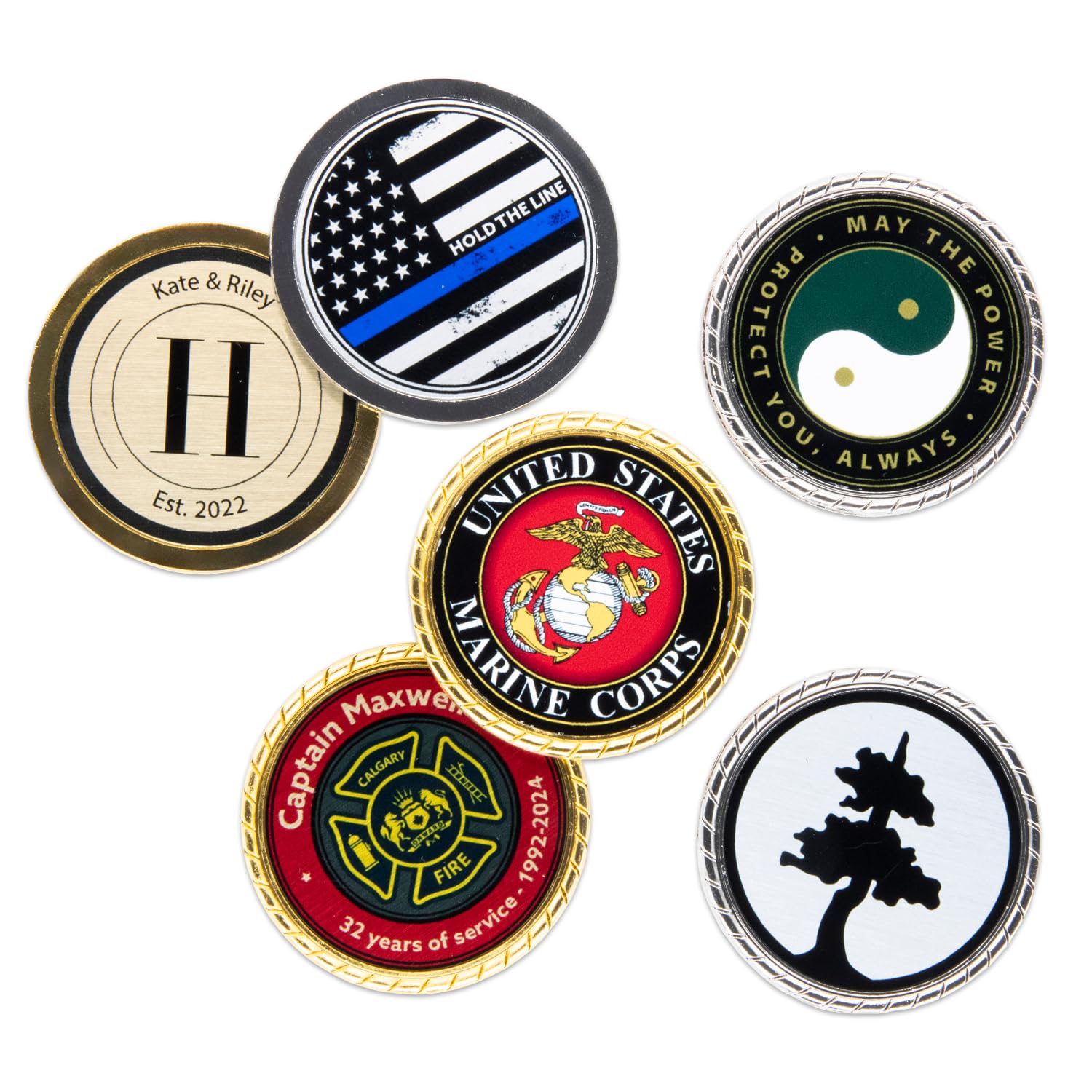 Amazon.com : Custom Engraved Challenge Coin - Personalized Medallions ...