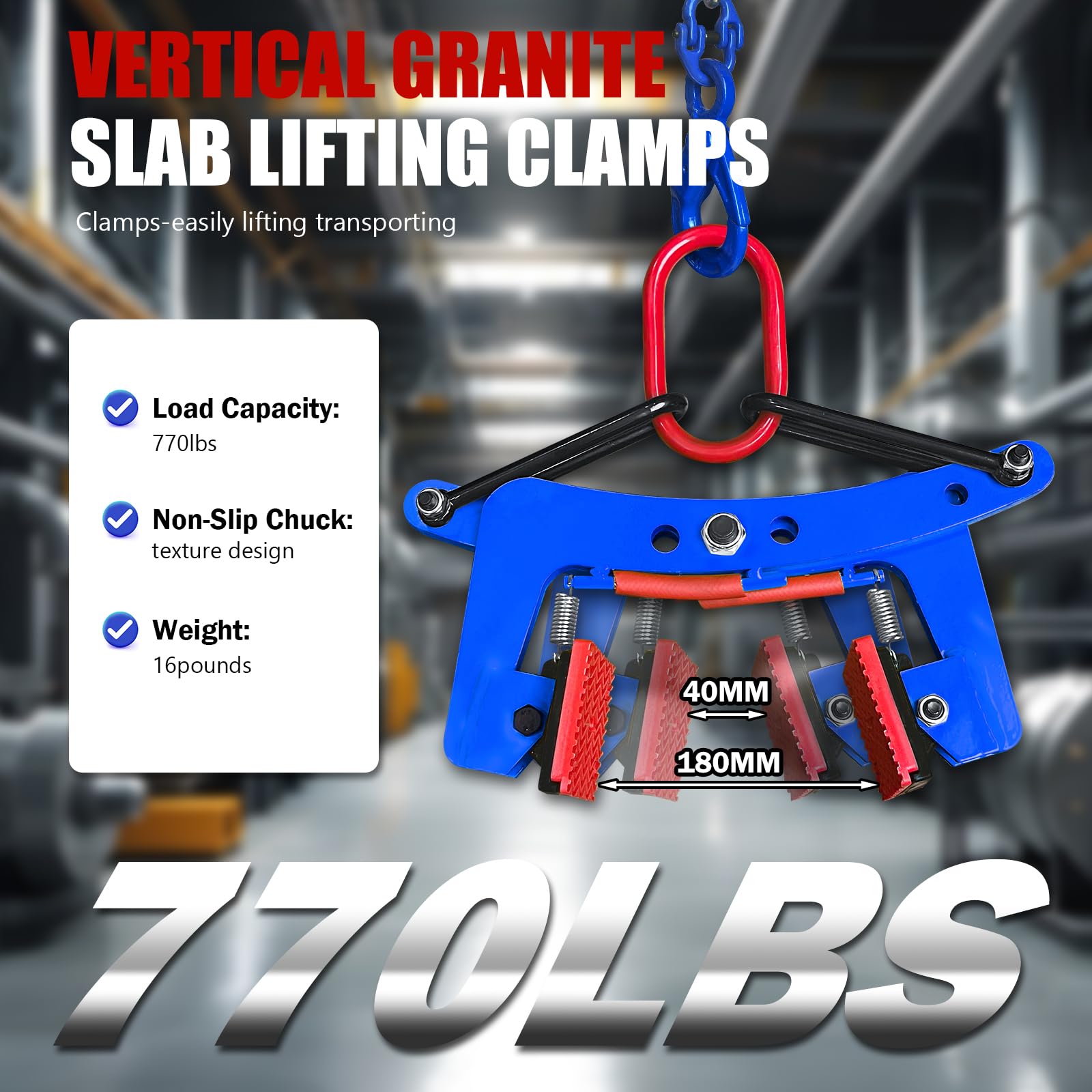 Snapklik.com : Granite Slab Lifting Clamps, 770LBS Vertical Stone ...