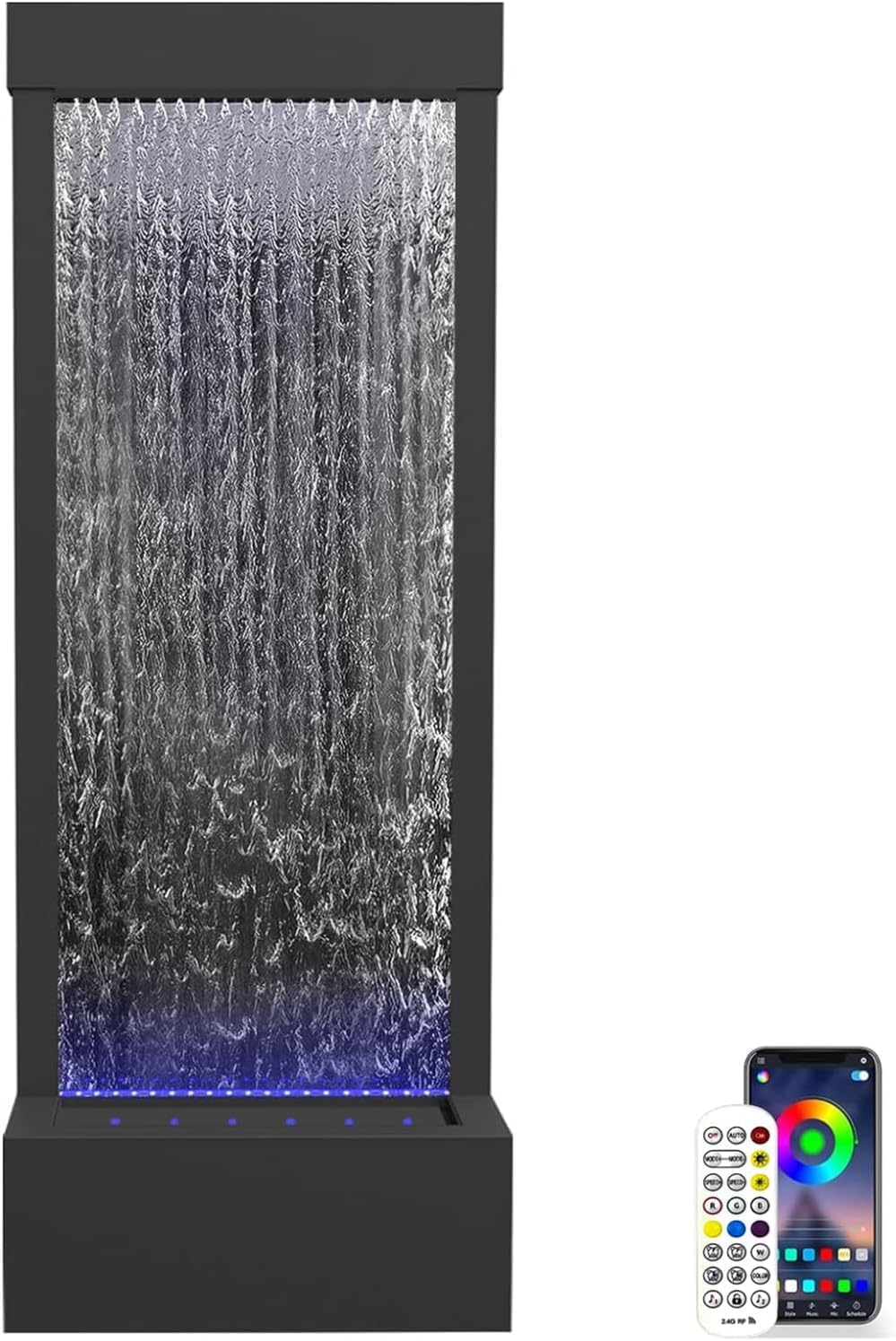Amazon.com: LONGRUN Mirror Waterfall Fountain Indoor Water Fountain, 48 ...