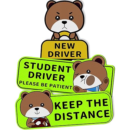 Amazon.com: GEEKBEAR New Driver Magnet for Car (Pink/Pink) – Student ...