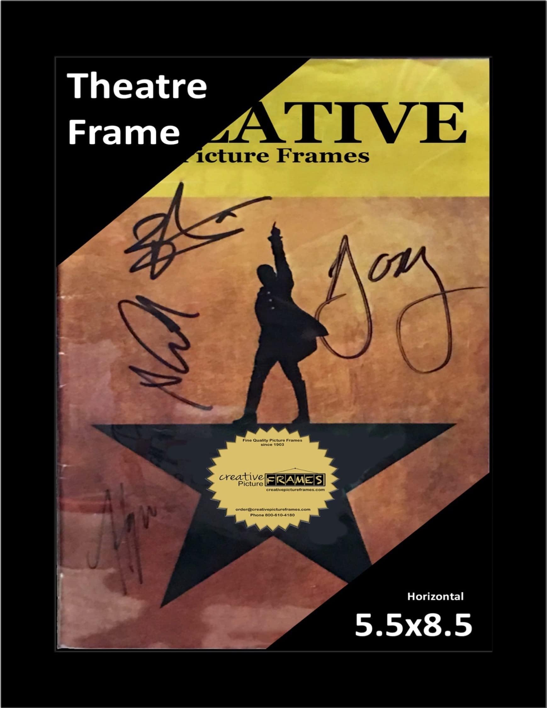 Amazon.com: National Frames 5 3/8 X 8 1/2 Broadway Playbill Frame ...