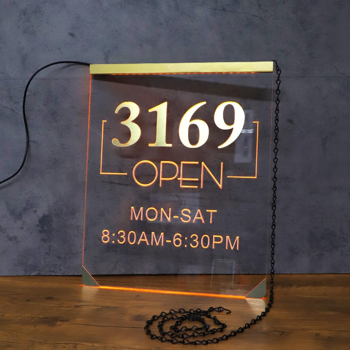 Amazon.com: LED Business Hours Sign for Shop Open Sign with Light Up ...