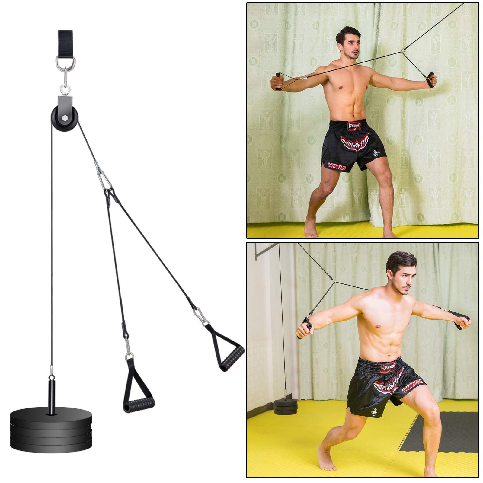 PELLOR DIY Pulley Gym Machine Attachment System, Upgraded 12 Packs ...