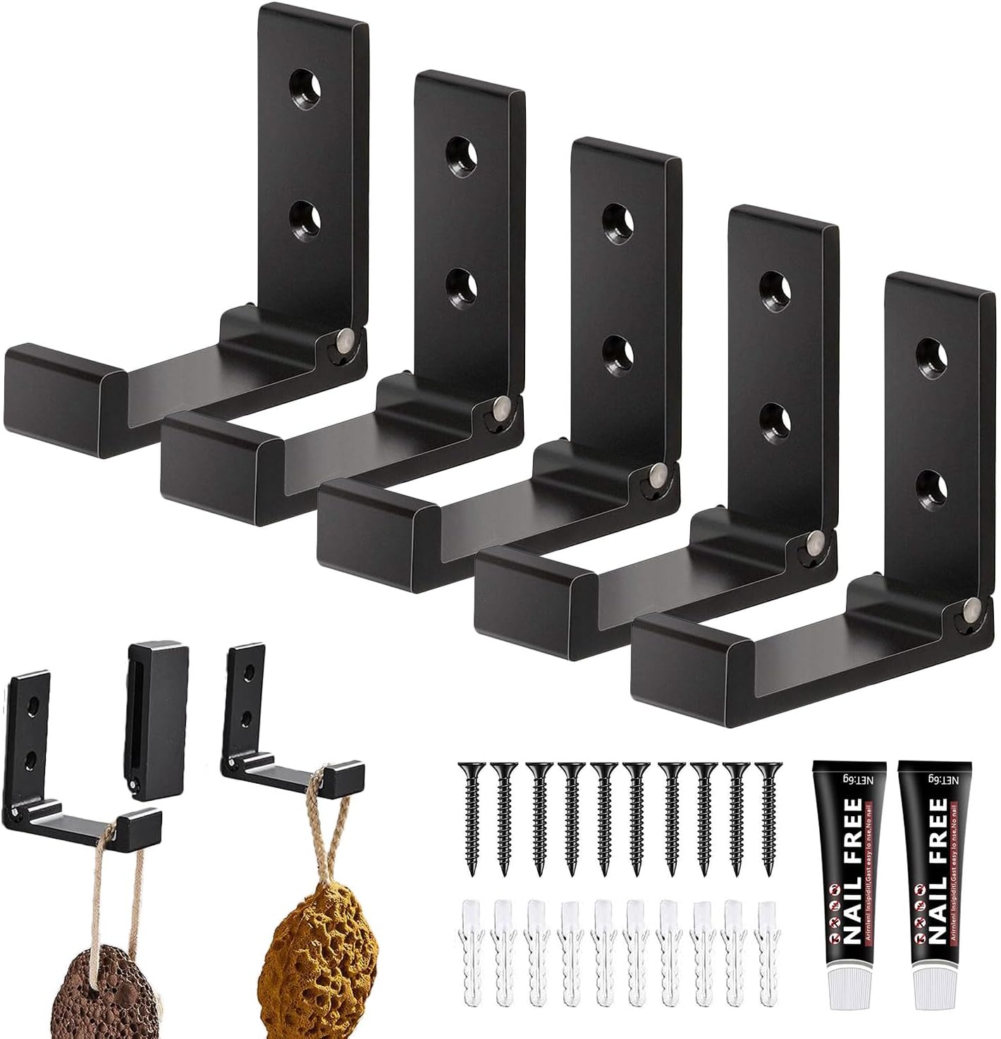 Jasinber Set de 3 Gancho plegable, Gancho de abrigo plegable de ...