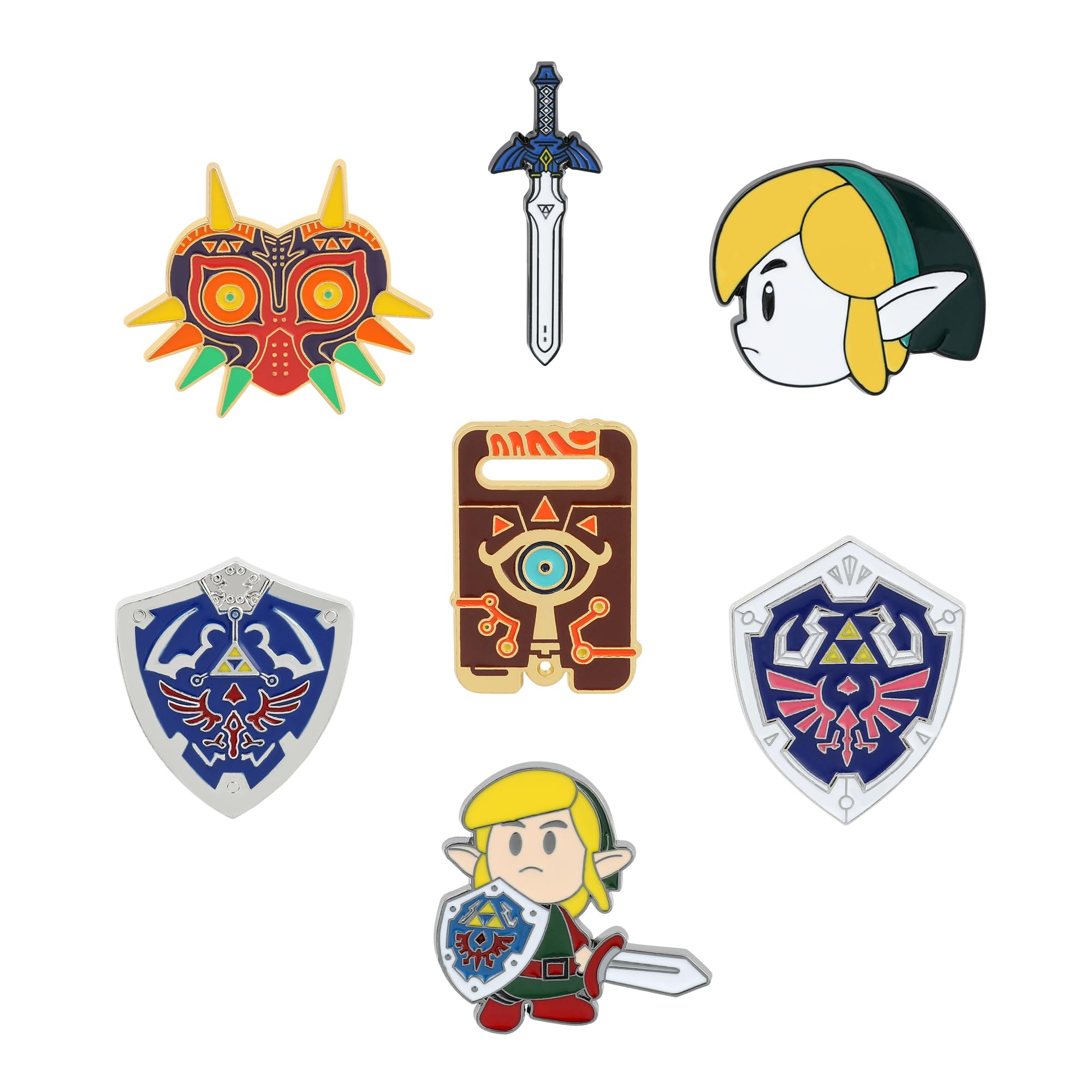 Amazon.com: Zelda Game Enamel Pin Set - Zelda Gaming Collectible 7Pcs ...