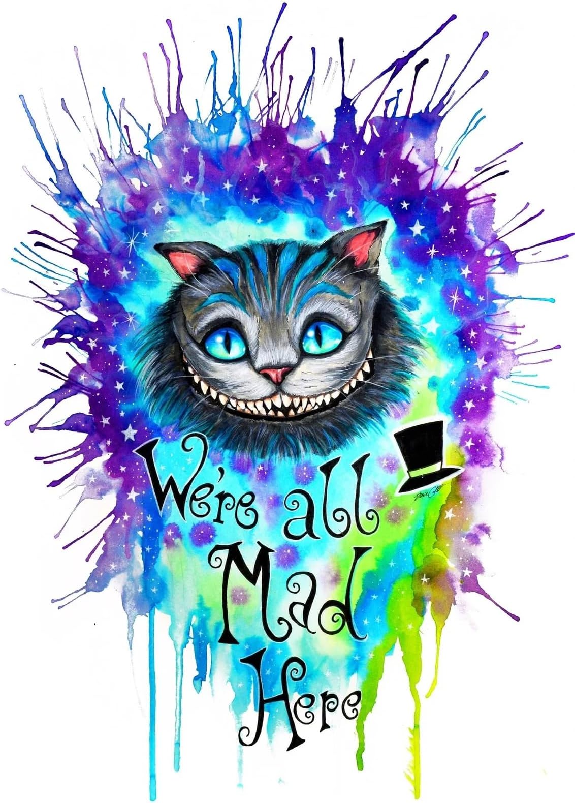 Amazon.com - We're All Mad Here Vinyl Sticker Decal - 5" Funny ...