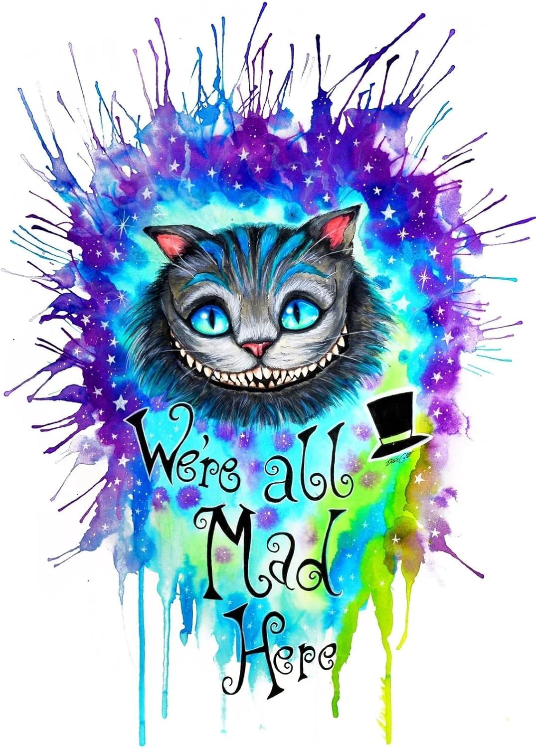 Amazon.com: We're All Mad Here Vinyl Sticker Decal - 5" Funny ...