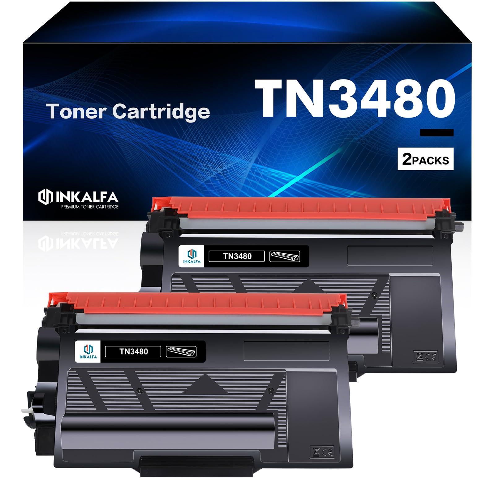 Inkalfa Compatible Toner Cartridge for Brother TN3480 TN-3480 TN 3480 ...