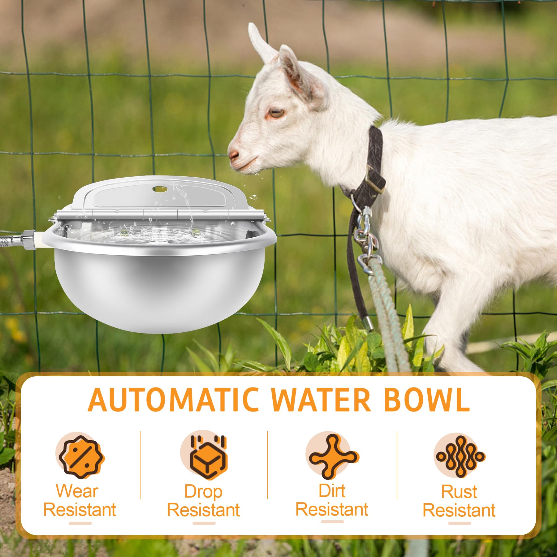 Snapklik.com : MYFAMIREA Automatic Animal Drinking Water Bowl Stainless ...