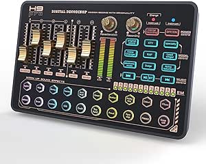Amazon.co.jp: Game Audio Mixer, Live Sound Card with Multiple Inputs ...