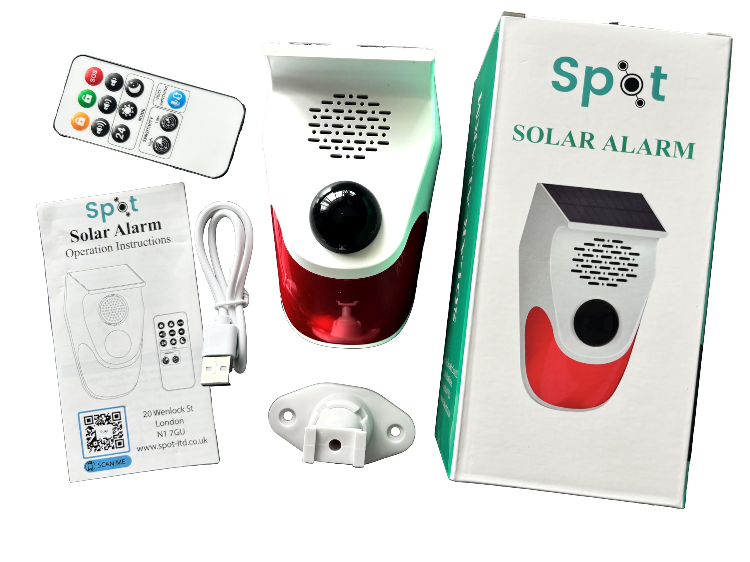 Spot - Solar Intruder Alarm Voice Announcer. Infrared Motion Alarm ...
