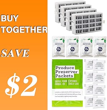 Amazon.com: Funmit 4 Pack W10311524 AIR1 FreshFlow Air Filter and 8 ...
