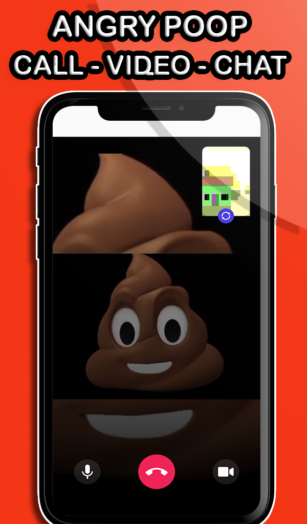 Incoming Call From Angry Poop - Fake Voice & video call and Texting ...