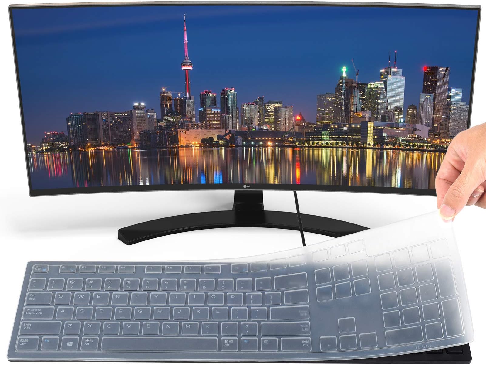 Amazon.com: JuYuish Silicone Desktop Keyboard Cover Skin Protector ...