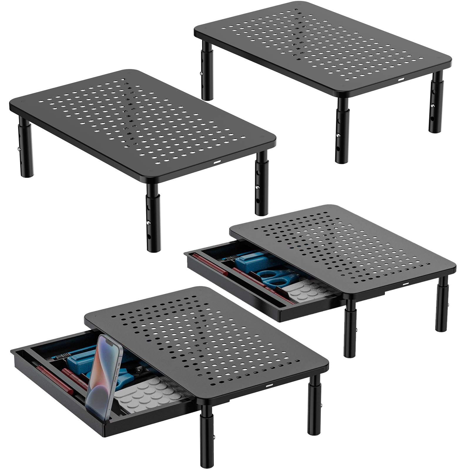 Amazon.com: WALI Bundles-Monitor Stand Riser add Computer Monitor Stand ...