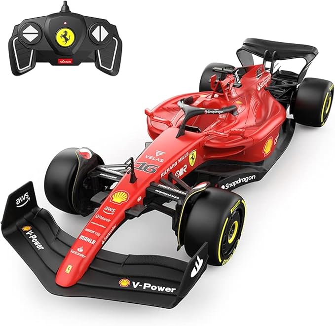 Amazon.com: RASTAR Ferrari F1-75 Modelo RC Car, escala 1/18 2022 Ferrari Fórmula 1 Auto de ...