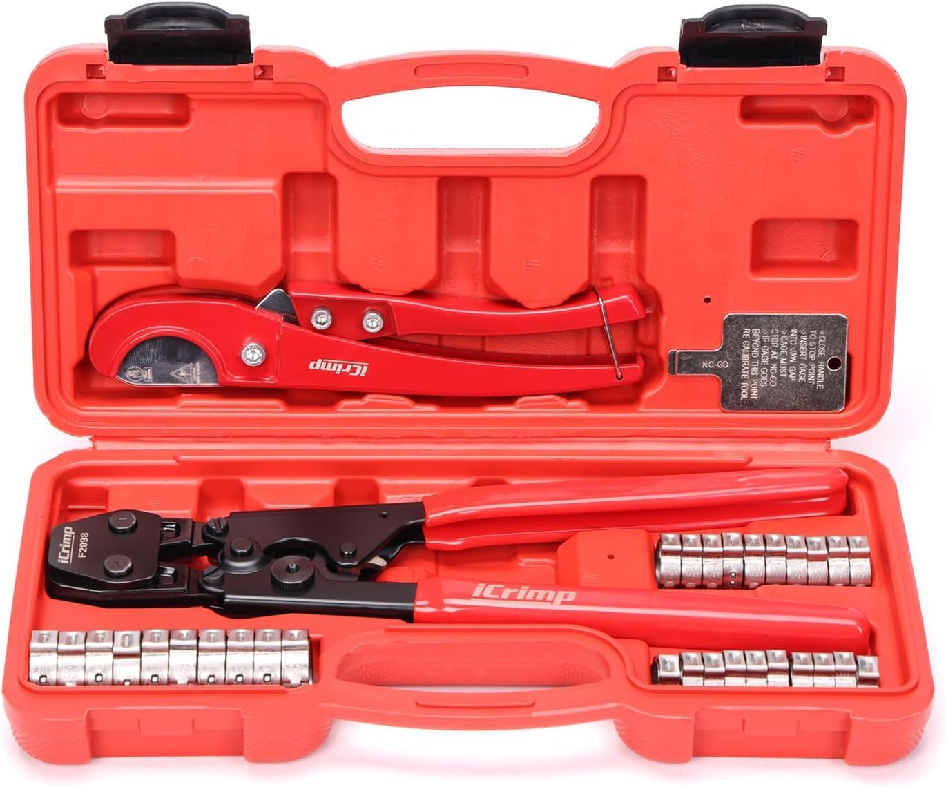 iCrimp PEX Pipe Clamp Crimping Tool Kit Cinch Crimper Tool for Stainless Steel Clamps from 3/8 ...
