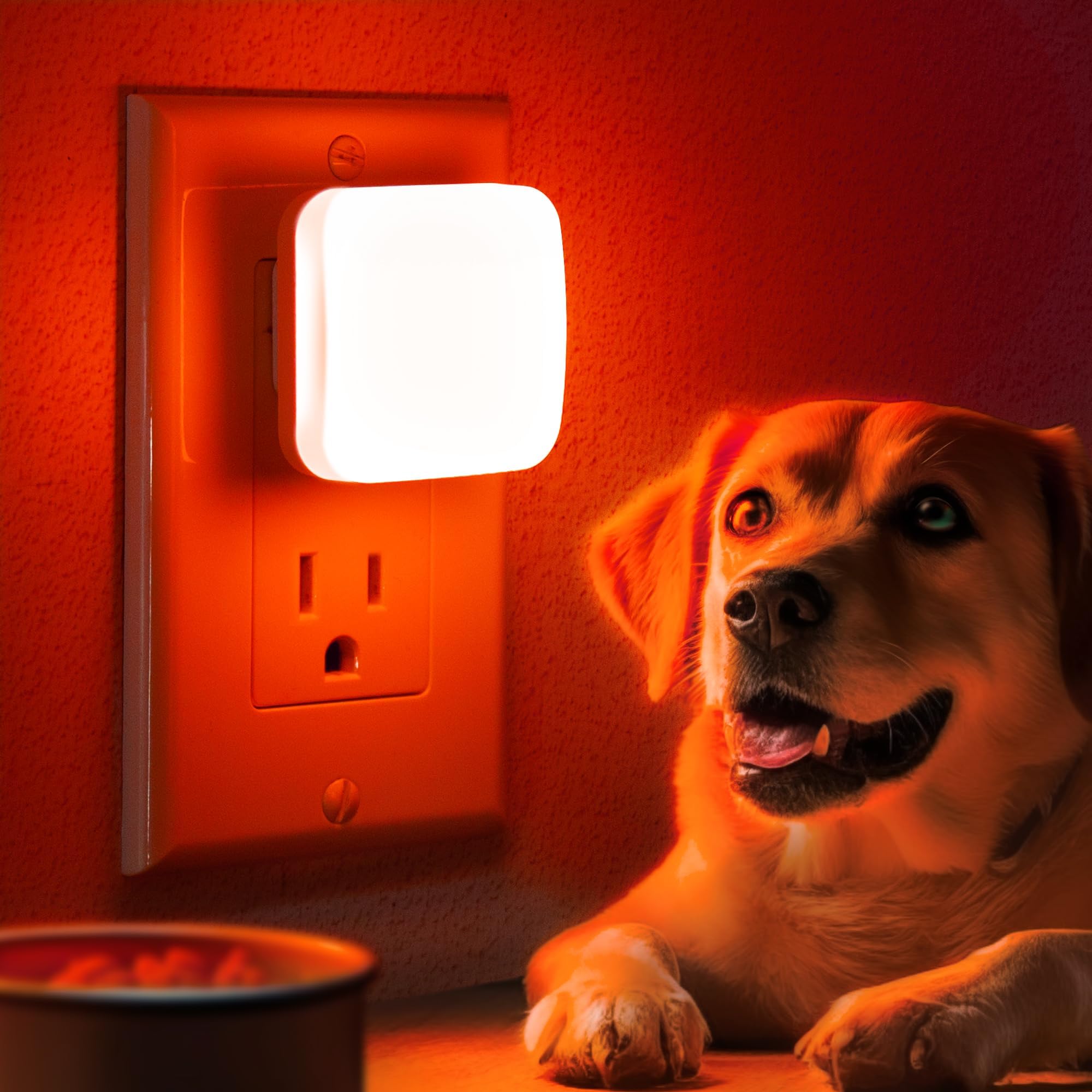 L LOHAS LED Red Night Lights Plug into Wall 2-Pack, Plug in LED Night ...