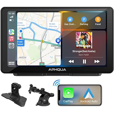 Amazon.com: APHQUA A3 Portable Wireless Dash Mount Apple CarPlay and ...