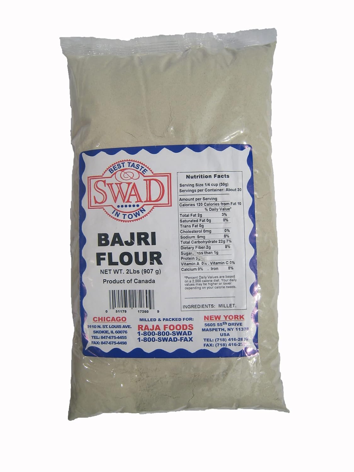 Amazon.com : Great Bazaar Swad Bajri Flour, 2 Pound : Grocery & Gourmet ...