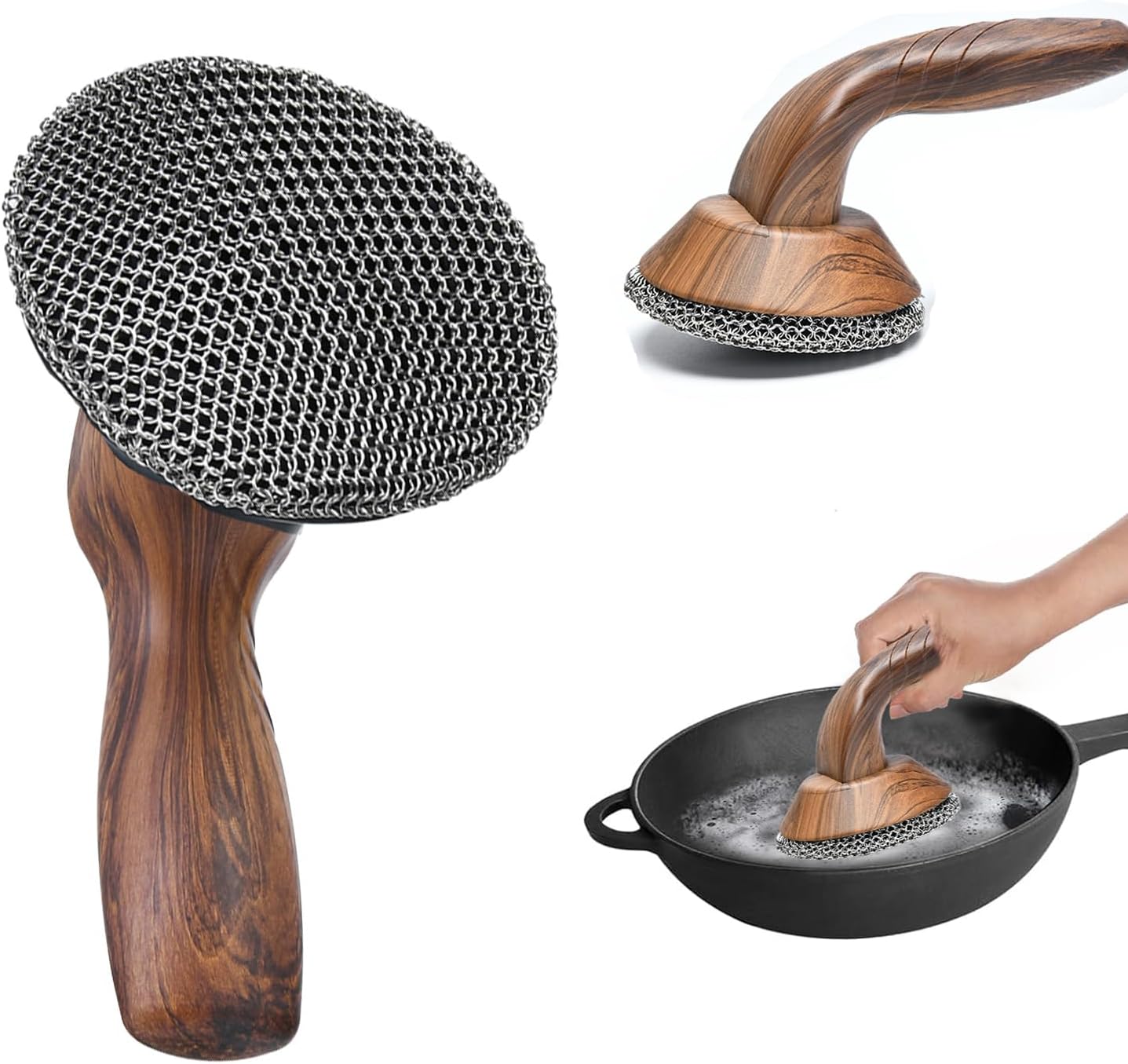 Amazon.com: Cast Iron Cleaner, Stainless Steel Cleaner Chain Iron ...