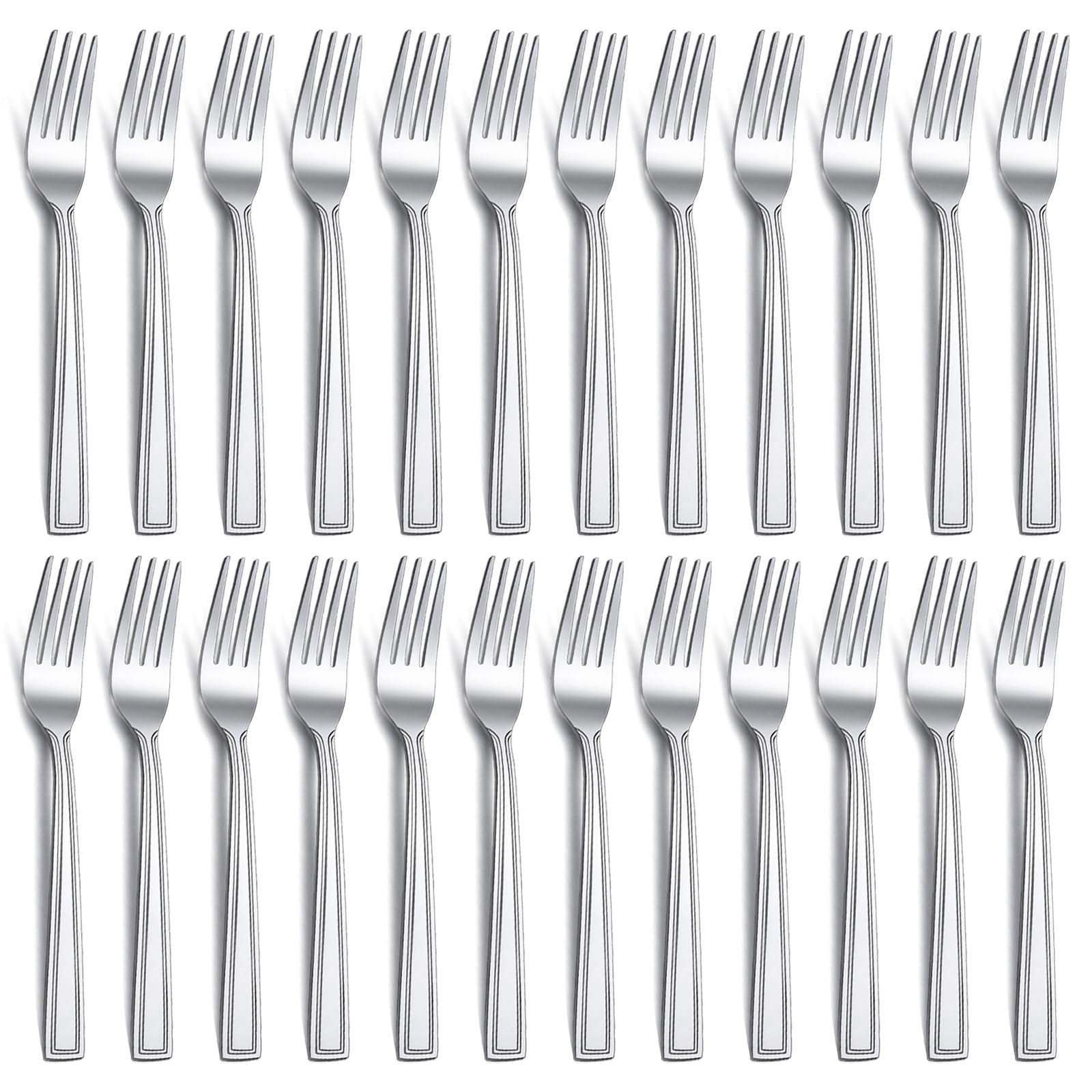 Amazon.com | Hunnycook 24 Pieces Dessert Fork Set, 6.8 Inches Small ...
