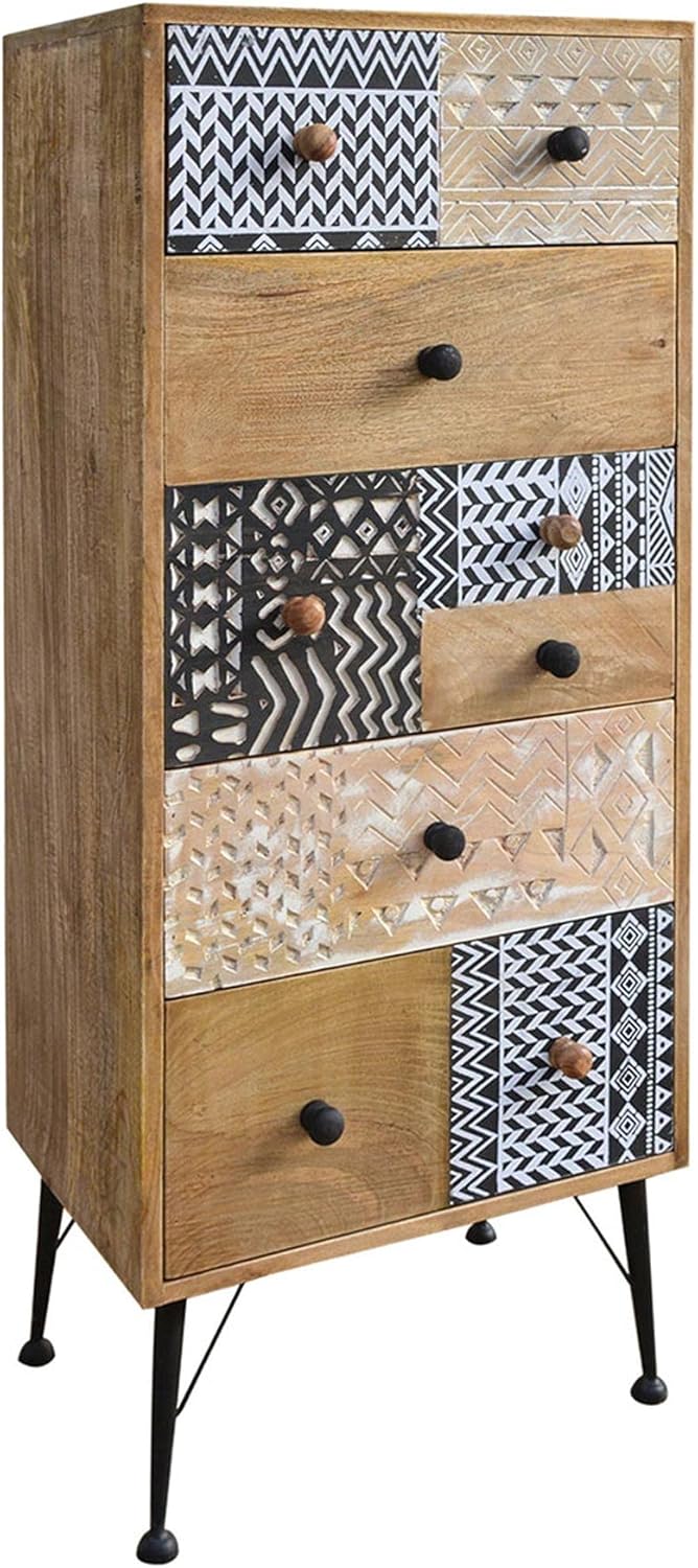 ORIGEN Meuble de Rangement Type Semainier ou Chiffonnier, 5 Tiroirs ...