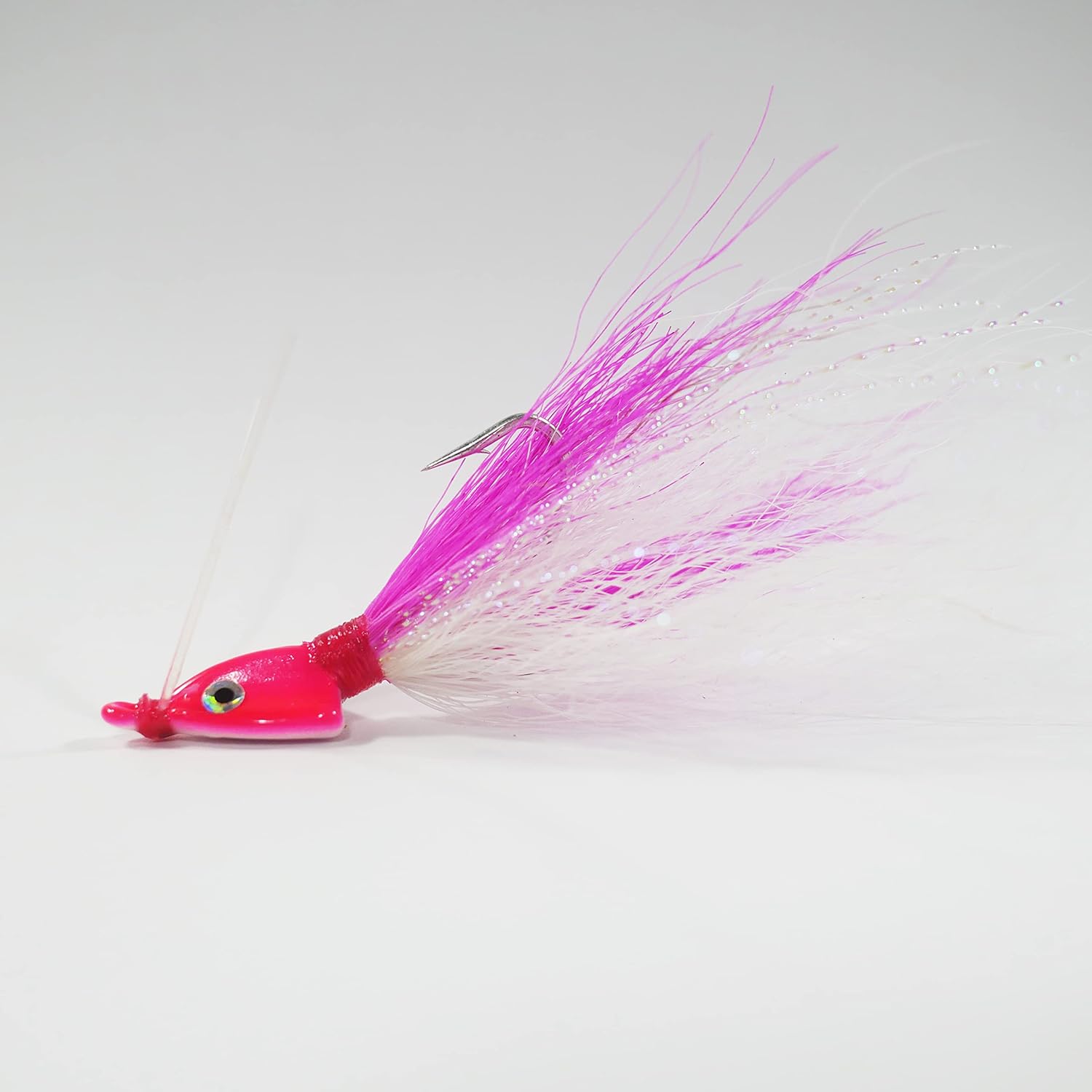 Amazon.com : (Pink) Key West Bonefish Bucktail Jigs - 30­° Angled - 1/4 ...