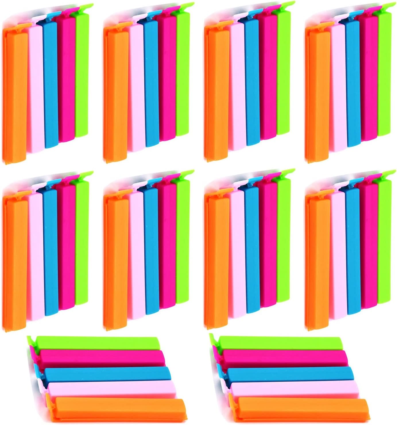 Taicols 50 Pcs Sealing Clips for Food Preservation - 4.3 Inch Plastic ...
