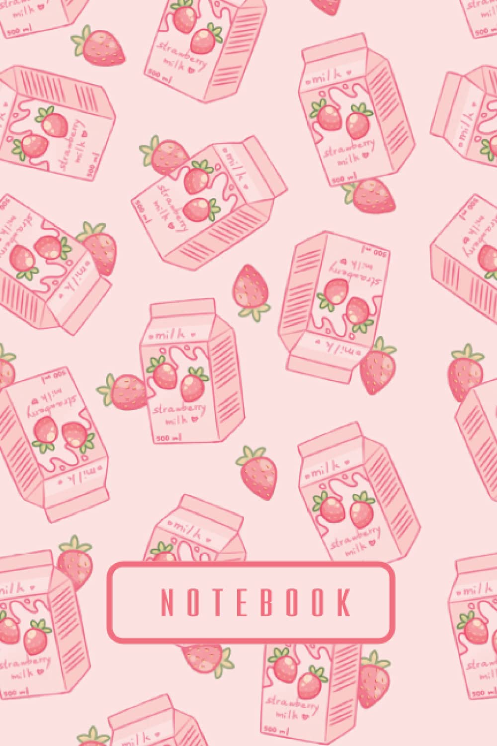 Amazon.com: Notebook: Strawberry Milk Journal Diary | Kawaii Aesthetic ...
