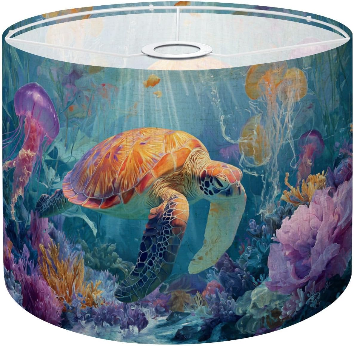 Coastal Lampshades Nautical Lamp Shades Boho 1 Pack Under Sea Ocean ...