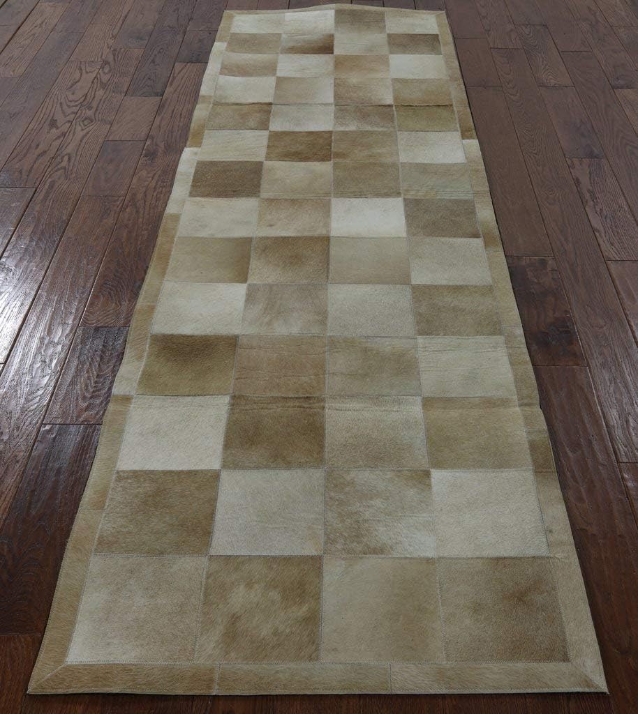 Amazon.com: New Cowhide Patchwork Runner. Rug Leather. Animal Skin.Art ...