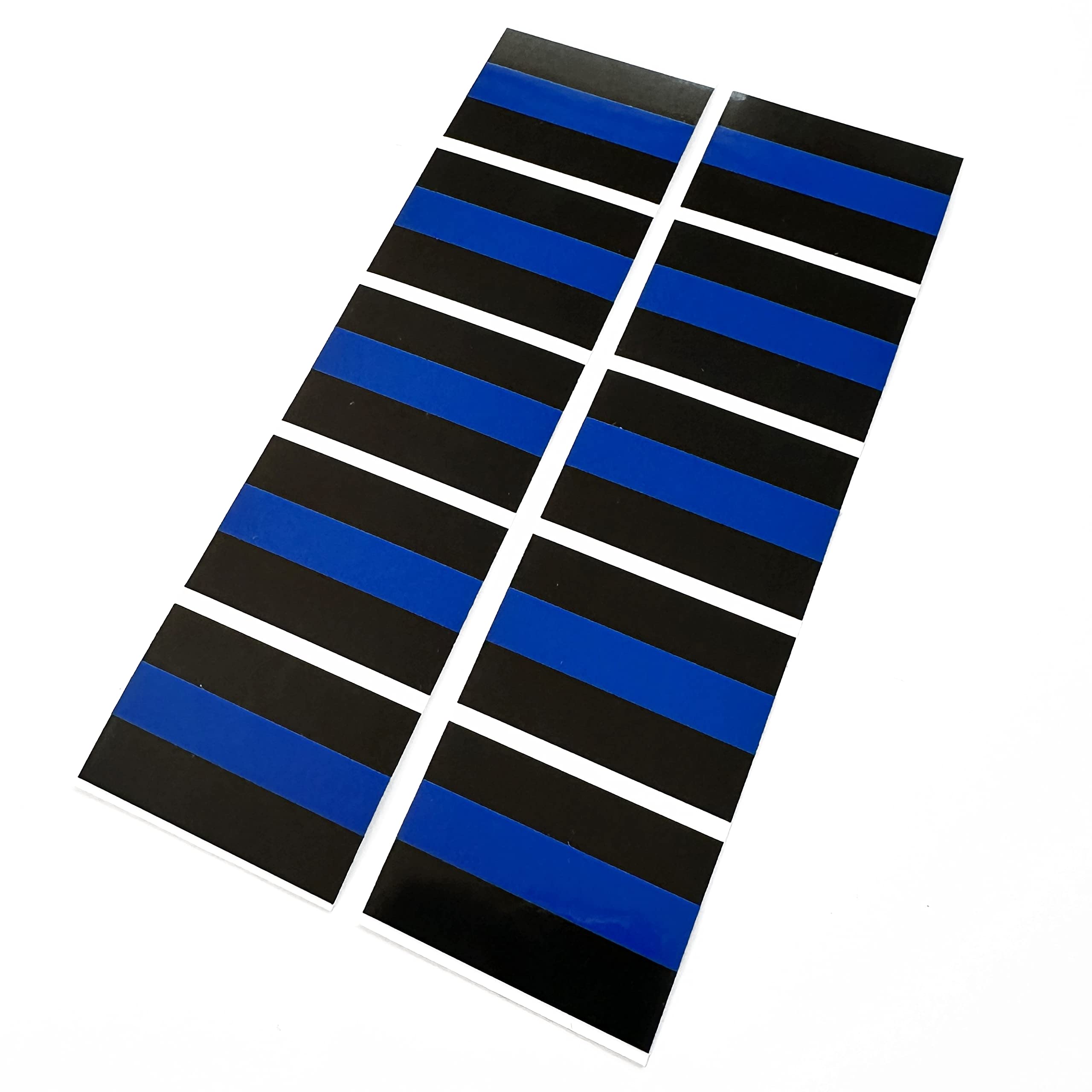 Amazon.com: 10 Pack Thin Blue LINE Small License Plate Decals Stickers ...