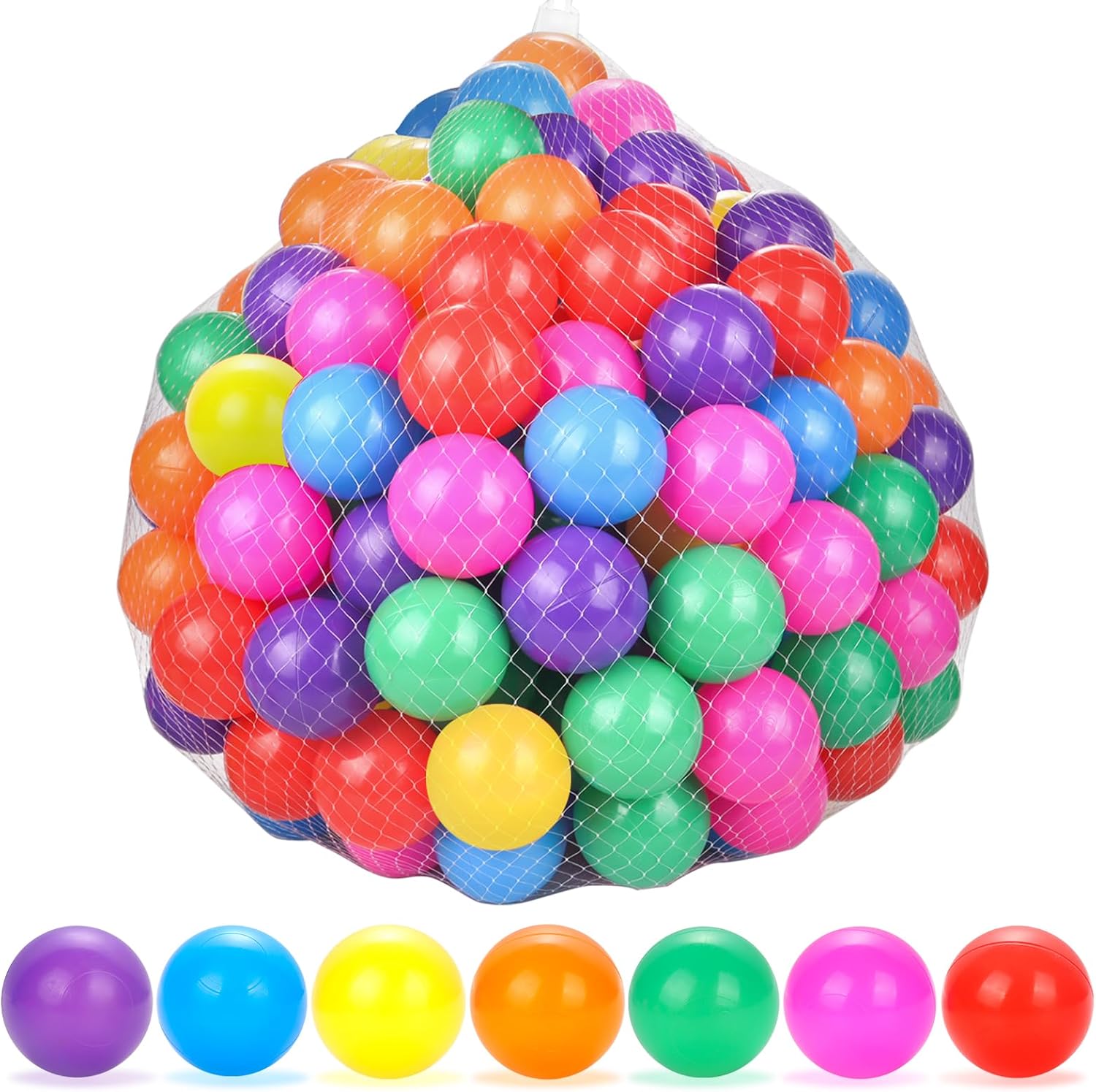 Amazon.com: YUFUL Ball Pit Balls 200 Count for Kids, Plastic Balls for ...