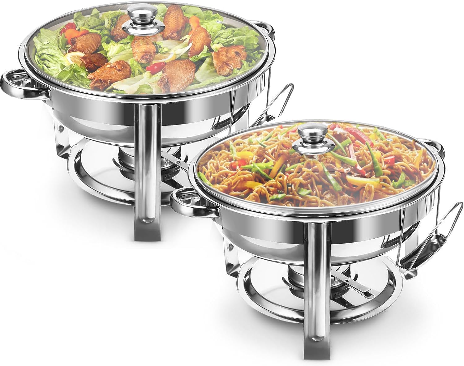 Amazon.com: SUPER DEAL 2 Pack Round Chafing Dishes for Buffet Set with ...