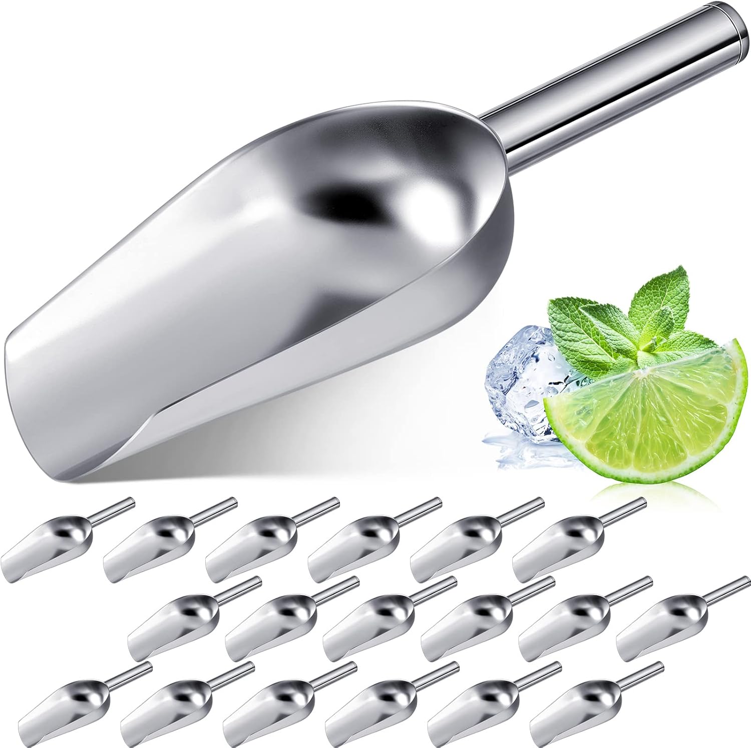 Amazon.com: Dandat Ice Scoop for Freezer Stainless Steel Heavy Duty ...