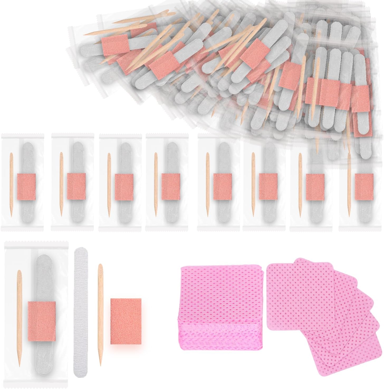Amazon.com : Disposable Manicure Kit,Nail Files Set,Wood Nail File/Mini ...