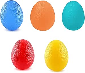 Amazon.co.jp: 5pcs Hand Therapy Finger Exercise Grip Ball Egg Shape ...