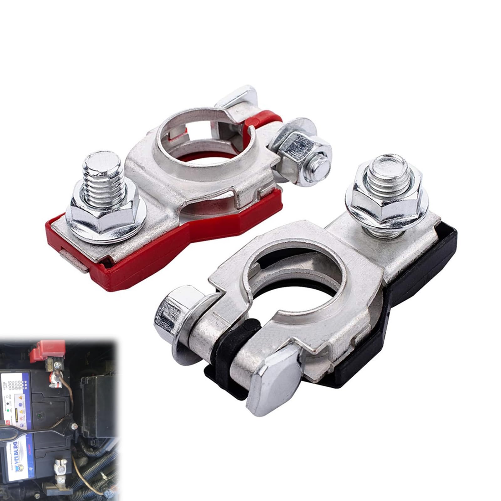 Amazon.com: gunhunt 2 PCS Car Cable Terminal Kit, Negative and Positive ...