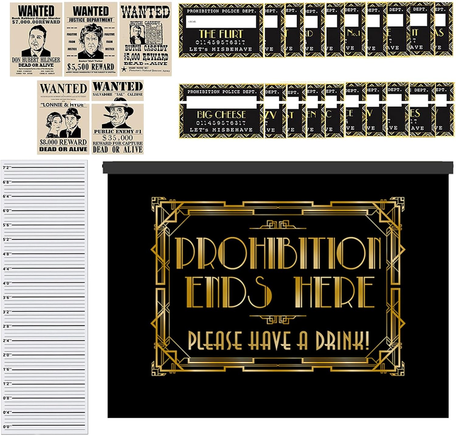 Amazon.com: Roaring 20s Gatsby Prohibition Ends Here Backdrop & Shot ...