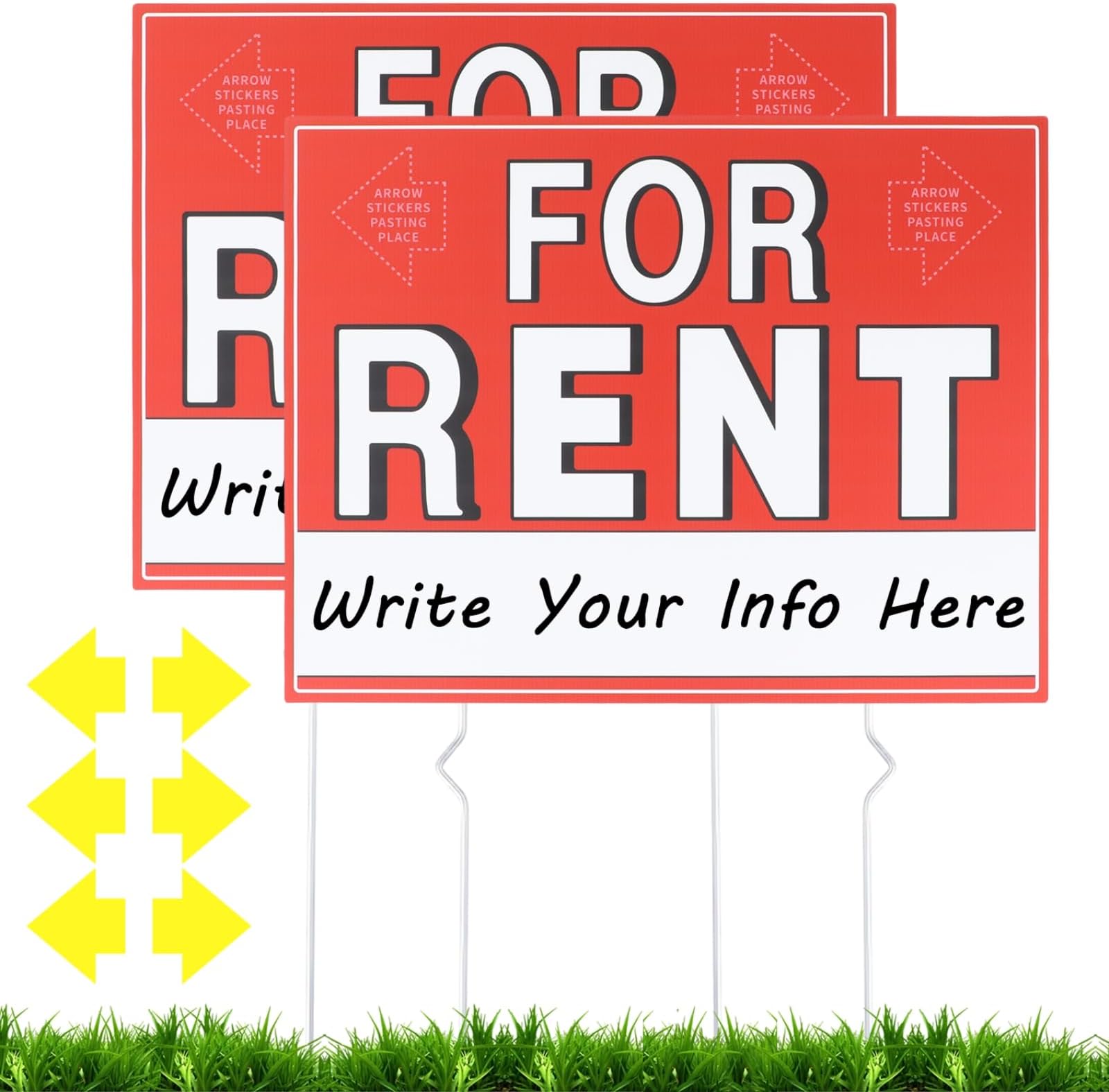 Amazon.com : Apartment for Rent Yard Sign Personalized, Coroplast ...