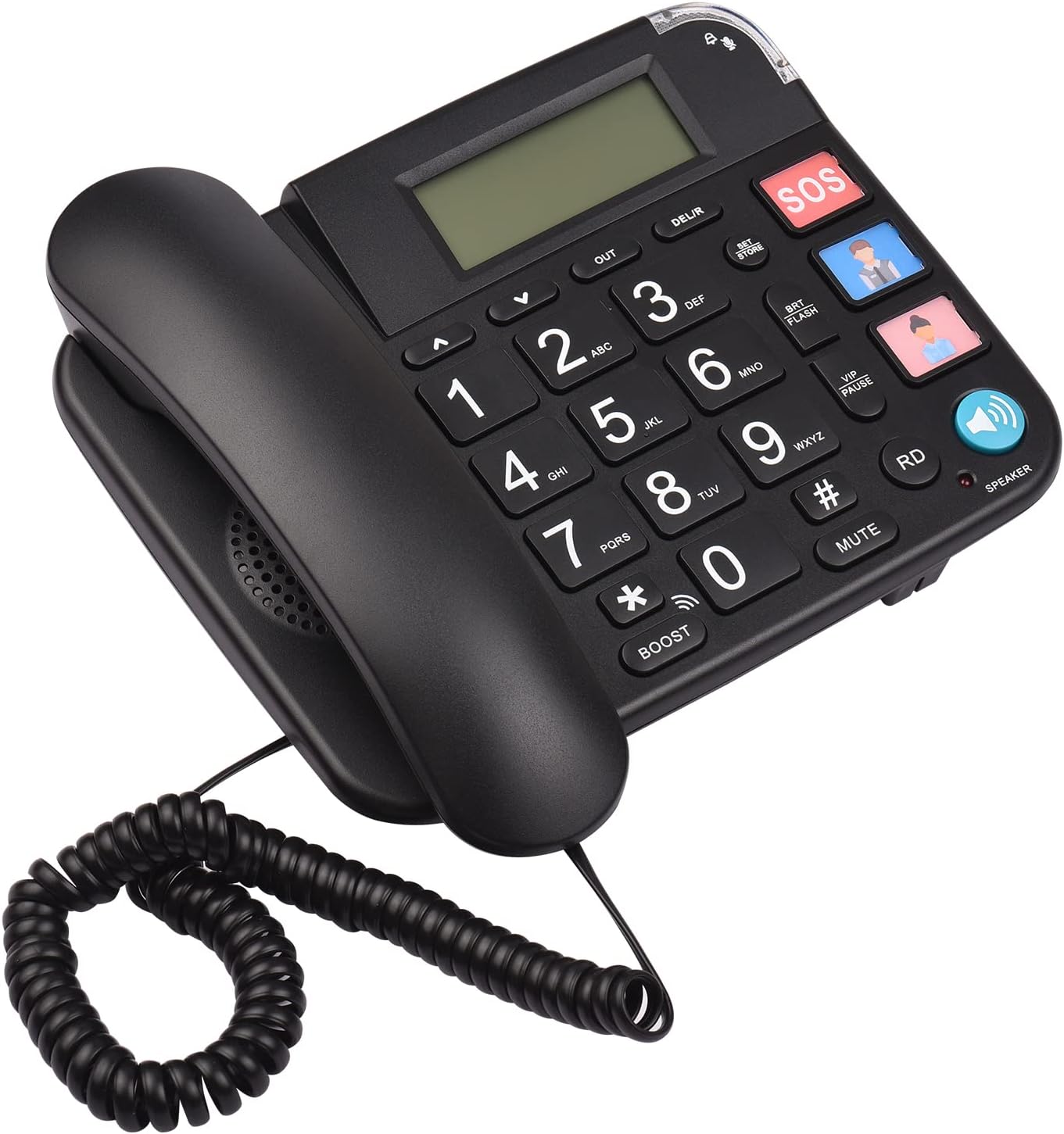 Teléfono Alámbrico De Casa, Teléfono Alambrico Fijo, Botones Grandes ...