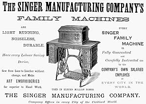 Amazon.com: Singer Sewing Machine 1892 Nadvertisement For The Singer ...