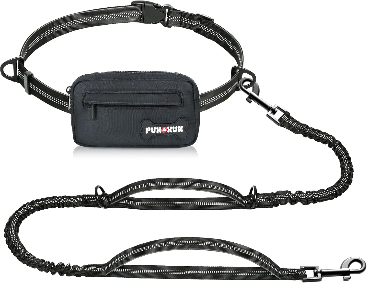 PUHOHUN Hands Free Dog Lead - Running Dog Lead With Waist Belt and Full ...