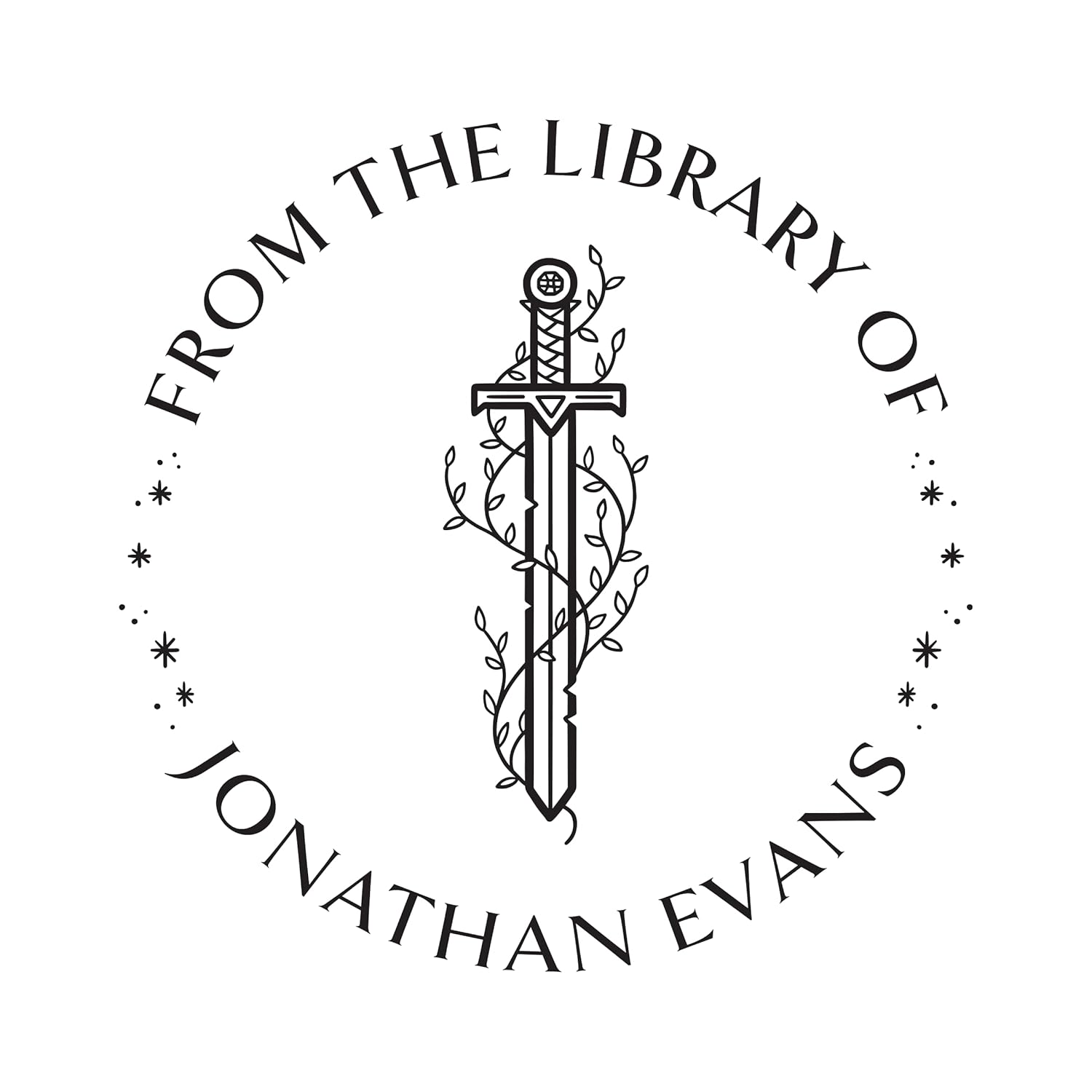 Amazon.com: Personalized Book Embosser or Stamp Custom Round Library ...