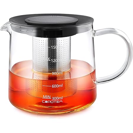 Amazon.com | Glass Teapot with Infuser Tea Pot 32oz/43oz Tea Kettle ...