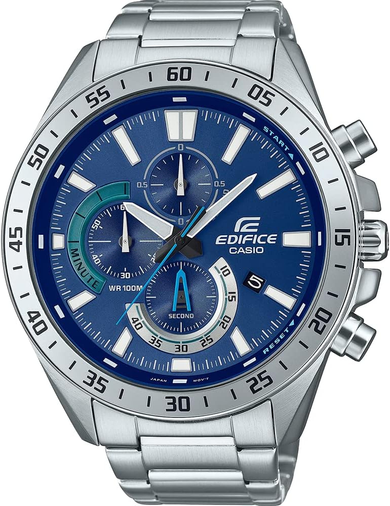 Casio EDIFICE Orologio, Robusta Cassa in Acciaio Inox, 10 BAR, Nero ...