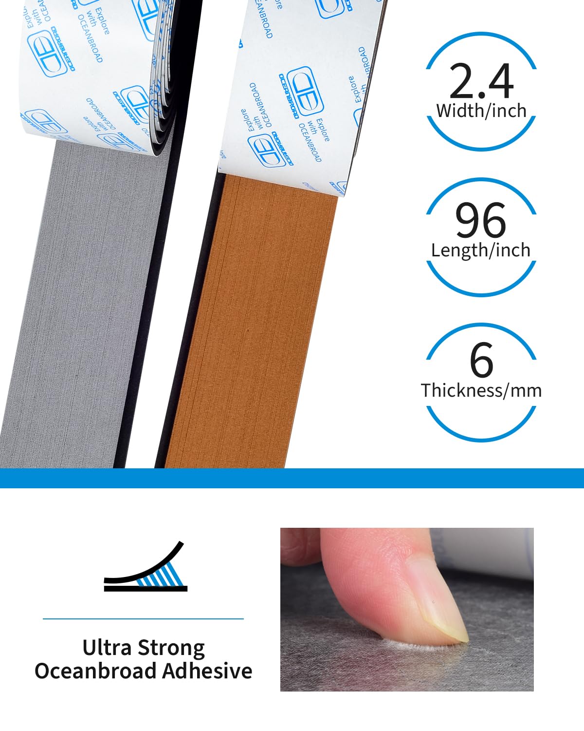 Snapklik.com : OCEANBROAD Boat Flooring EVA Foam Self-Adhesive 96x2.4 ...