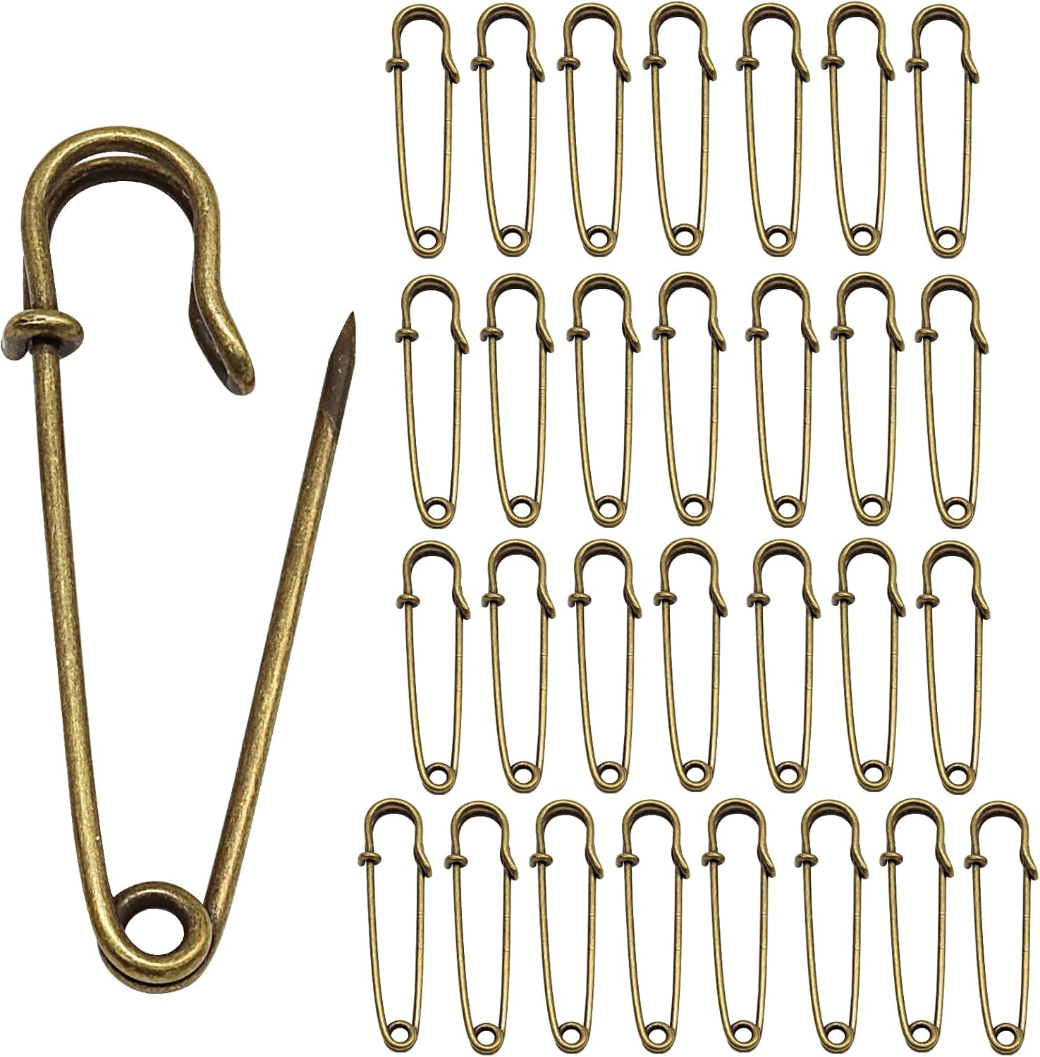 Amazon.com: Zorfeter 30 Pack Heavy Duty 2 Inch/50MM Safety Pins, Steel ...